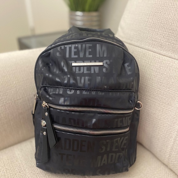 Steve Madden | Bags | Steve Maddens All Black Backpack | Poshmark